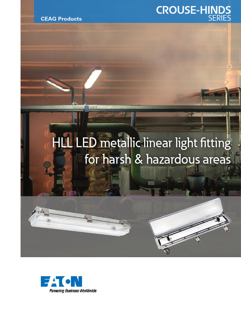 Crouse Hinds HLL Led Brochure | PDF | Fluorescent Lamp | Corrosion