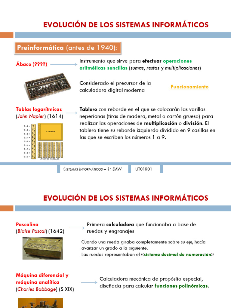 Evolución de Los Sistemas Informáticos | PDF | Unidad Central de procesamiento | Computadoras ...