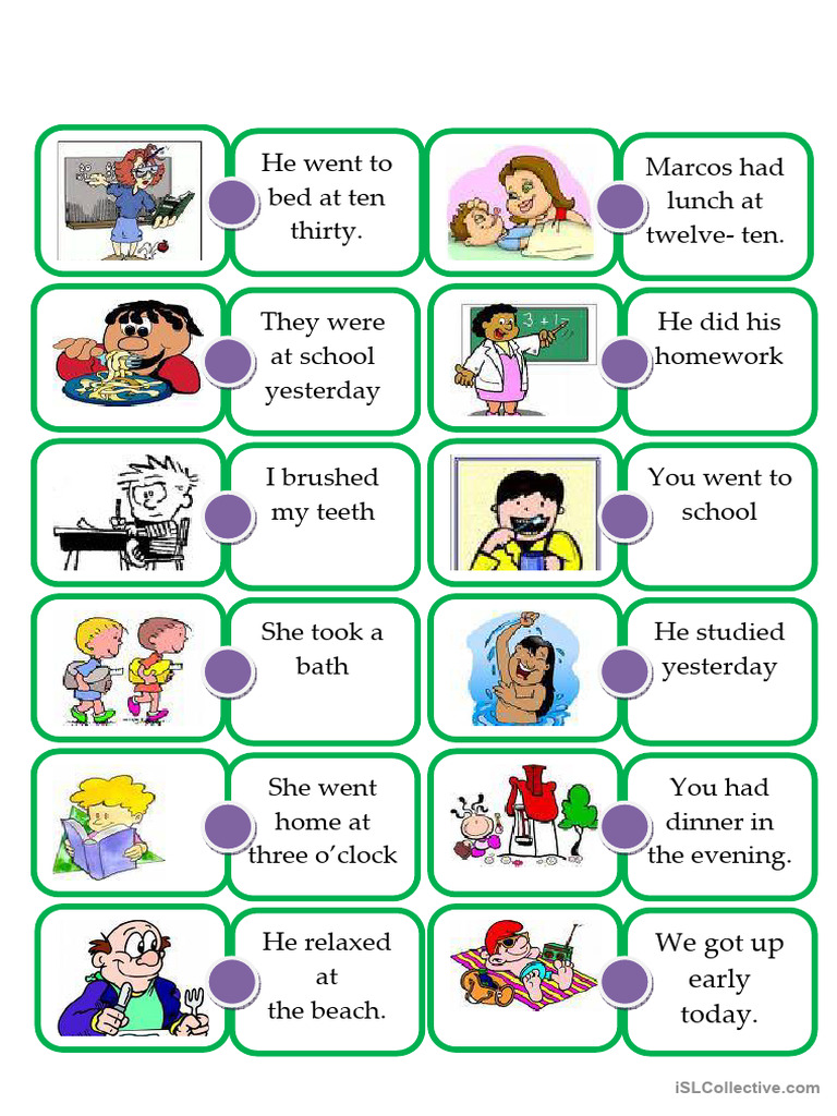 Simple Past Domino | PDF