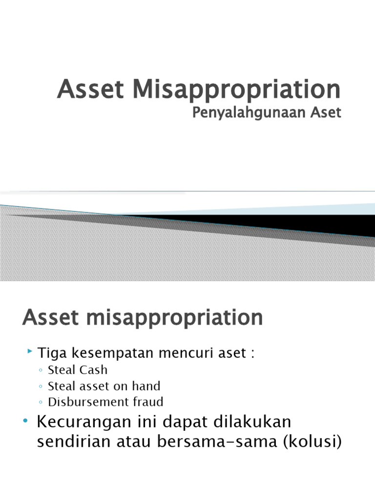Asset Misappropriation | PDF
