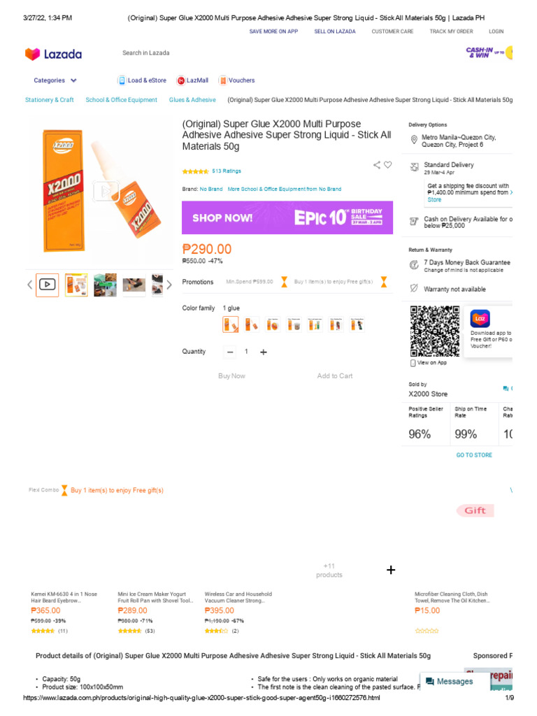 (Original) Super Glue X2000 Multi Purpose Adhesive Adhesive Super Strong Liquid - Stick All ...