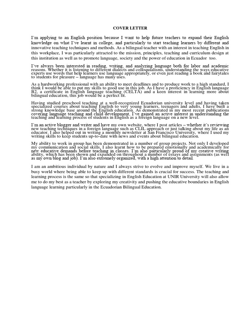 Hoja de Vida Lcda. Alexandra Herrera | PDF | English As A Second Or ...