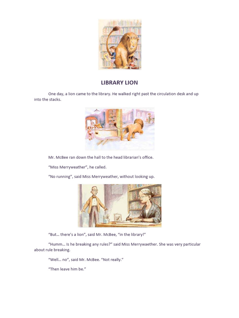 Library Lion - Michelle Knudsen | PDF