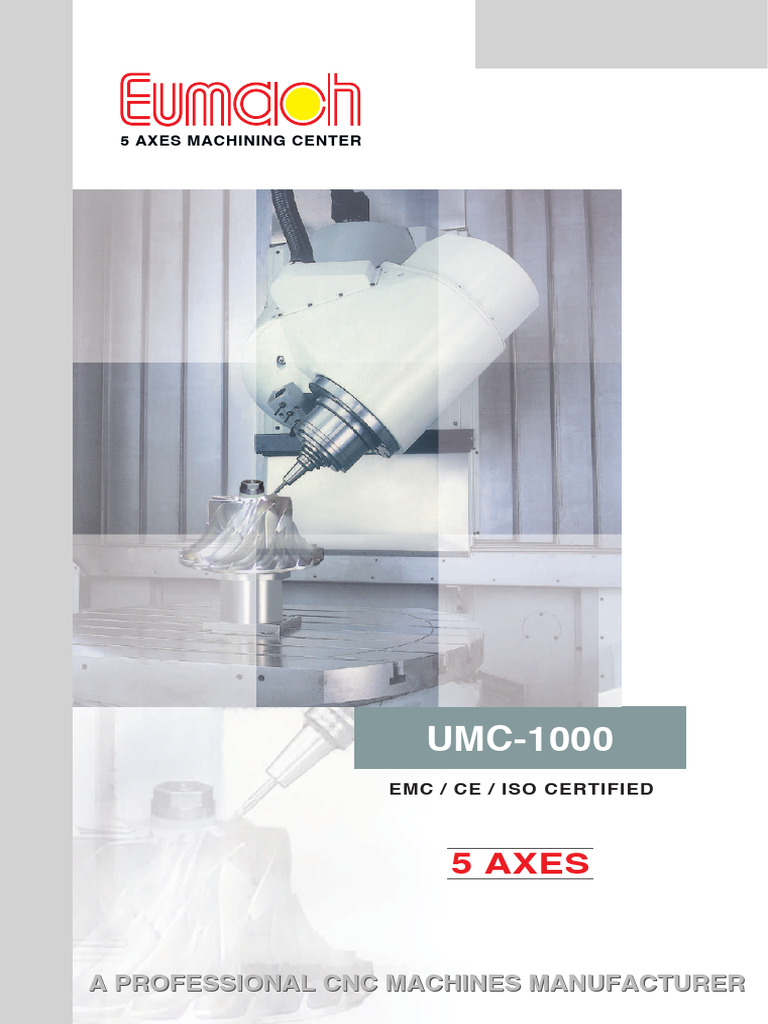UMC-1000 5-Axis CNC Machining Center | PDF | Rotation Around A Fixed ...