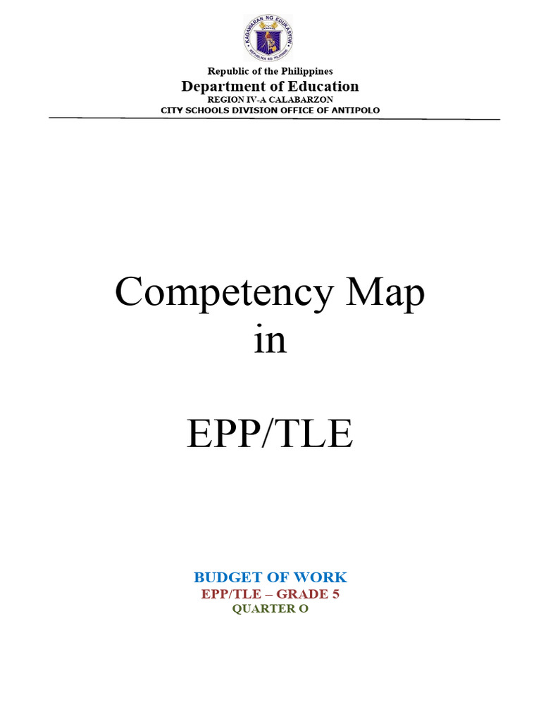 Grade 5 Competency Map Template EPP TLE | PDF