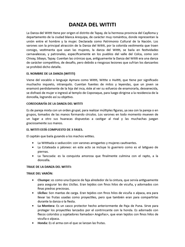 Danza Del Wititi 2 | PDF