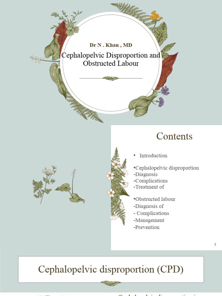 Cephalopelvic Disproportion and Obstructed Labour | PDF | Childbirth ...