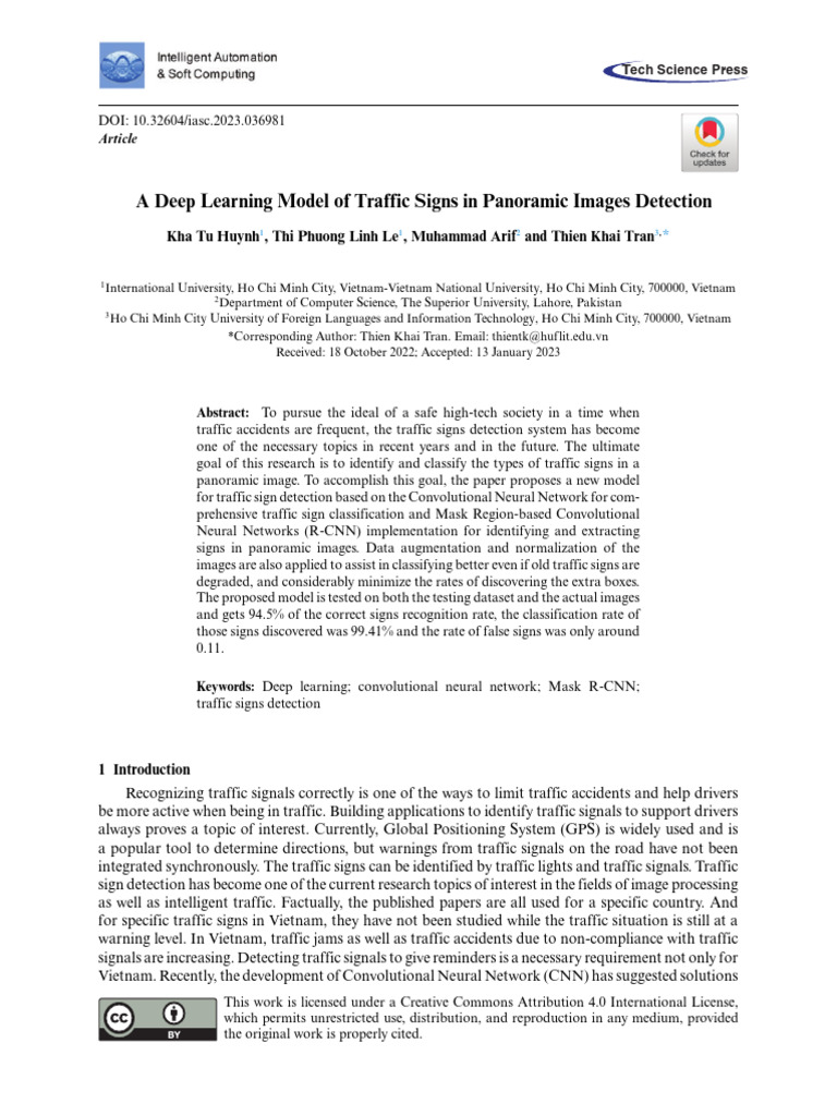A Deep Learning Model Of Traffic Signs In Panoramic Images Detection