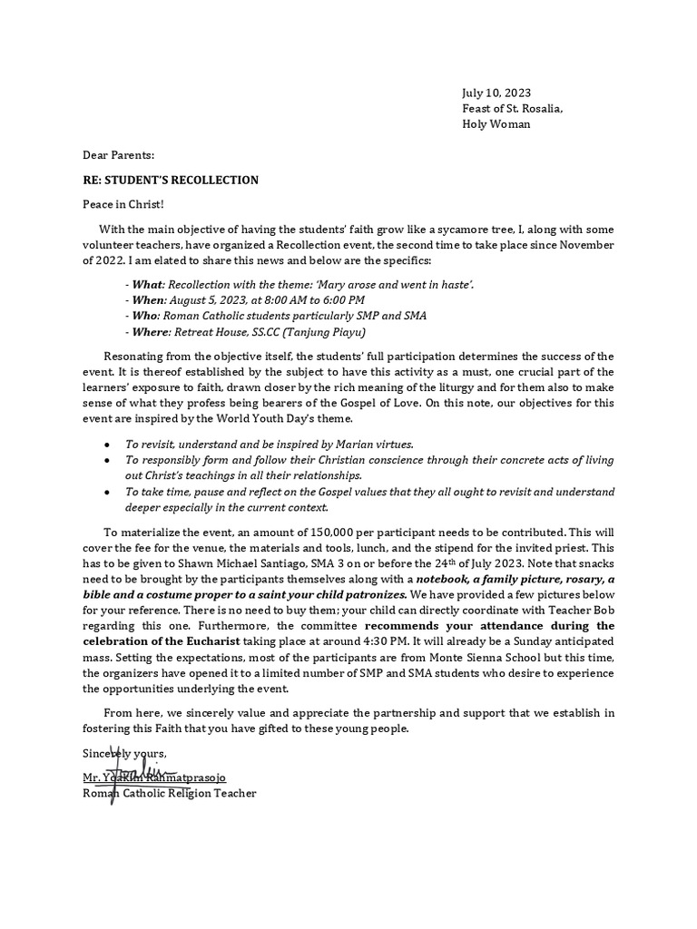 Recollection | Download Free PDF | Mary, Mother Of Jesus | Catholic Church