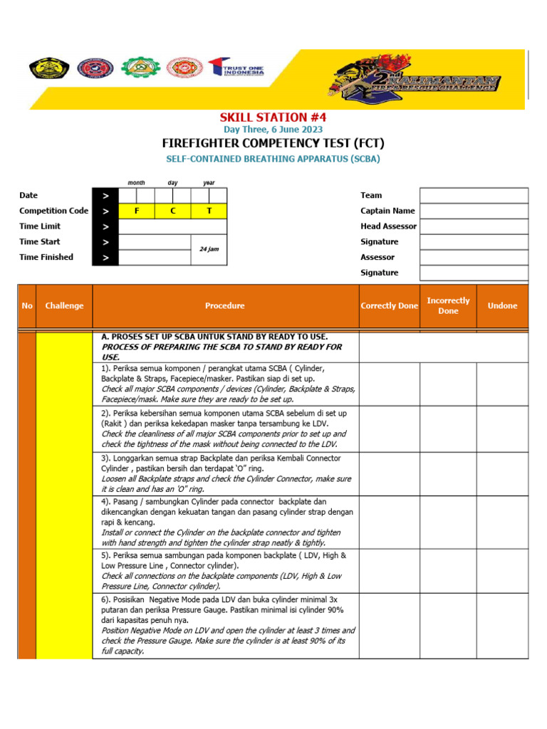 SCBA | PDF | Respiration | Equipment