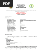 Template For The State of The Barangay Address | PDF