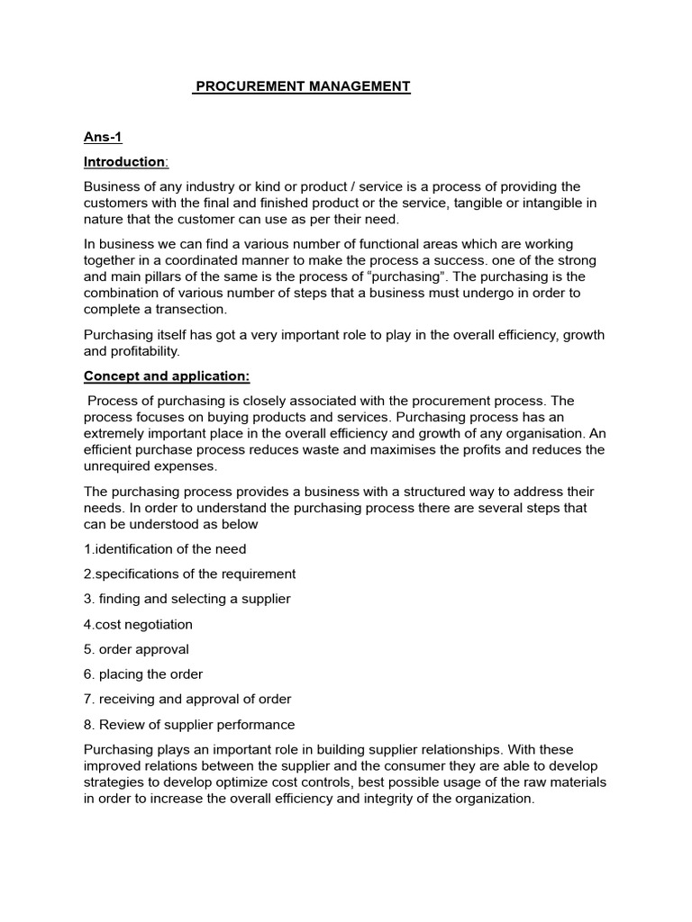 Procurement Management Pdf Auction Procurement