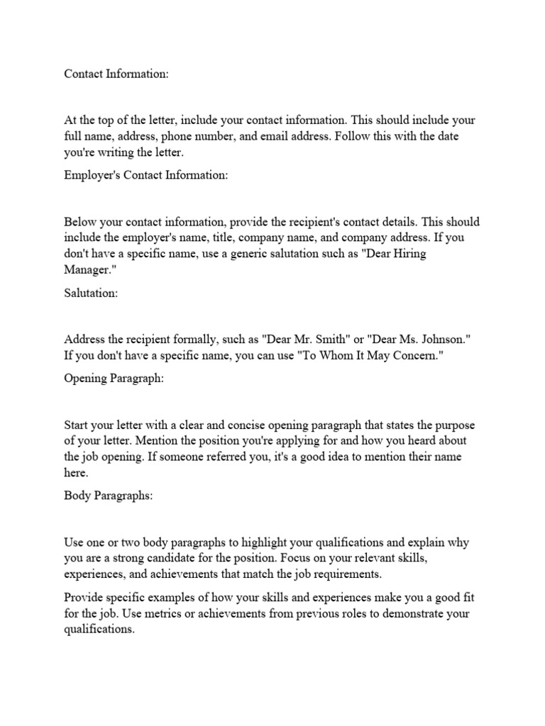 How To Write Job Application Letter | PDF | Proofreading | Résumé