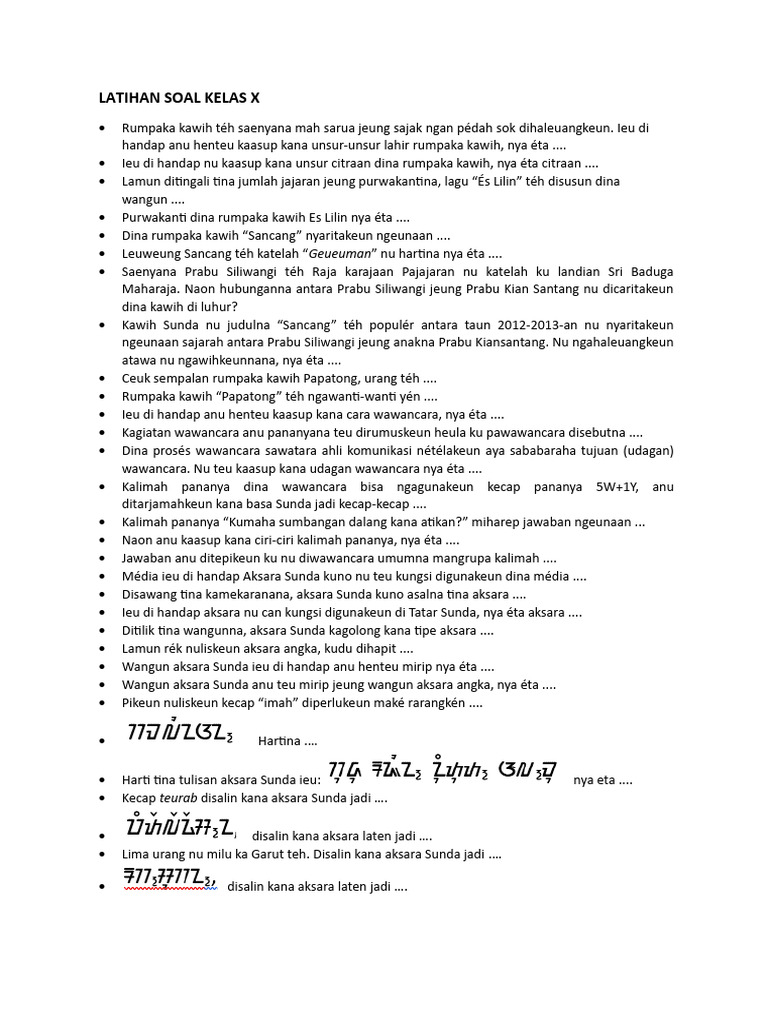 Latihan Soal X | PDF