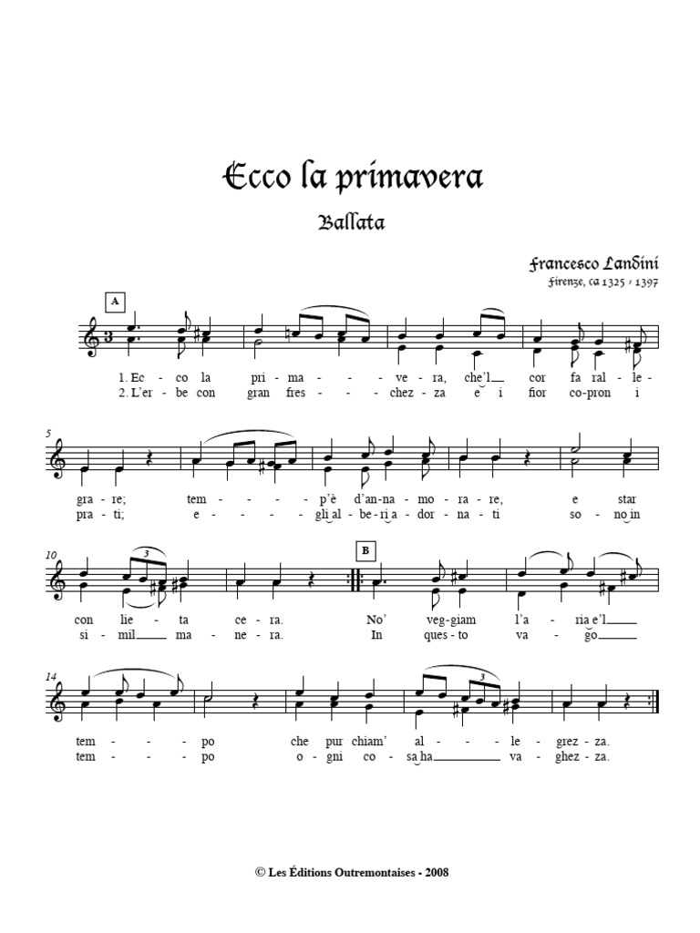 Ecco La Primavera | PDF