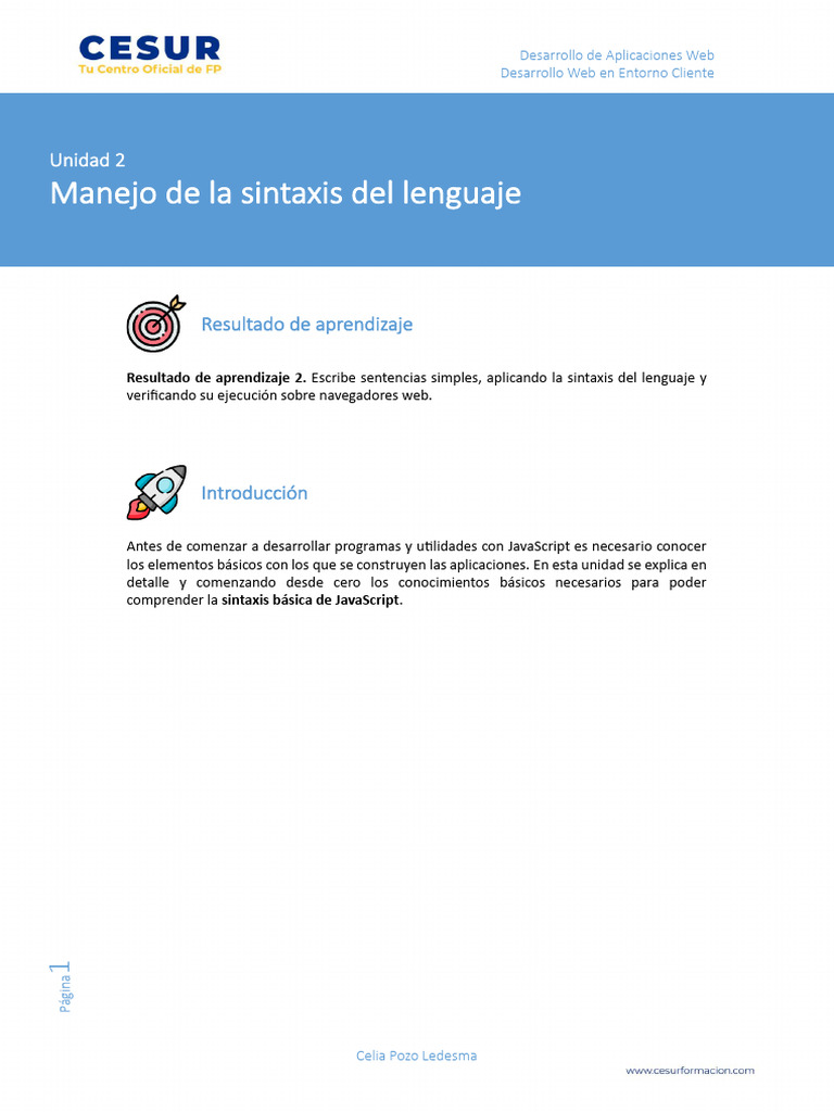 Unidad 2. Manejo de La Sintaxis Del Lenguaje | PDF | Lenguaje de ... Unidad 2. Manejo de La Sintaxis Del Lenguaje | PDF | Lenguaje de ...