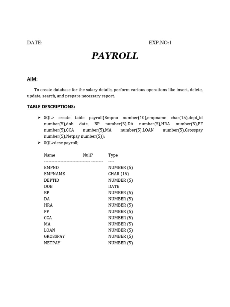VB Record | Download Free PDF | Databases | Payroll