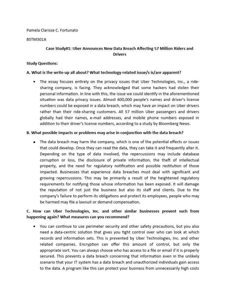 Uber and Orbitz Data Breach Analysis | PDF | Computer Security | Security