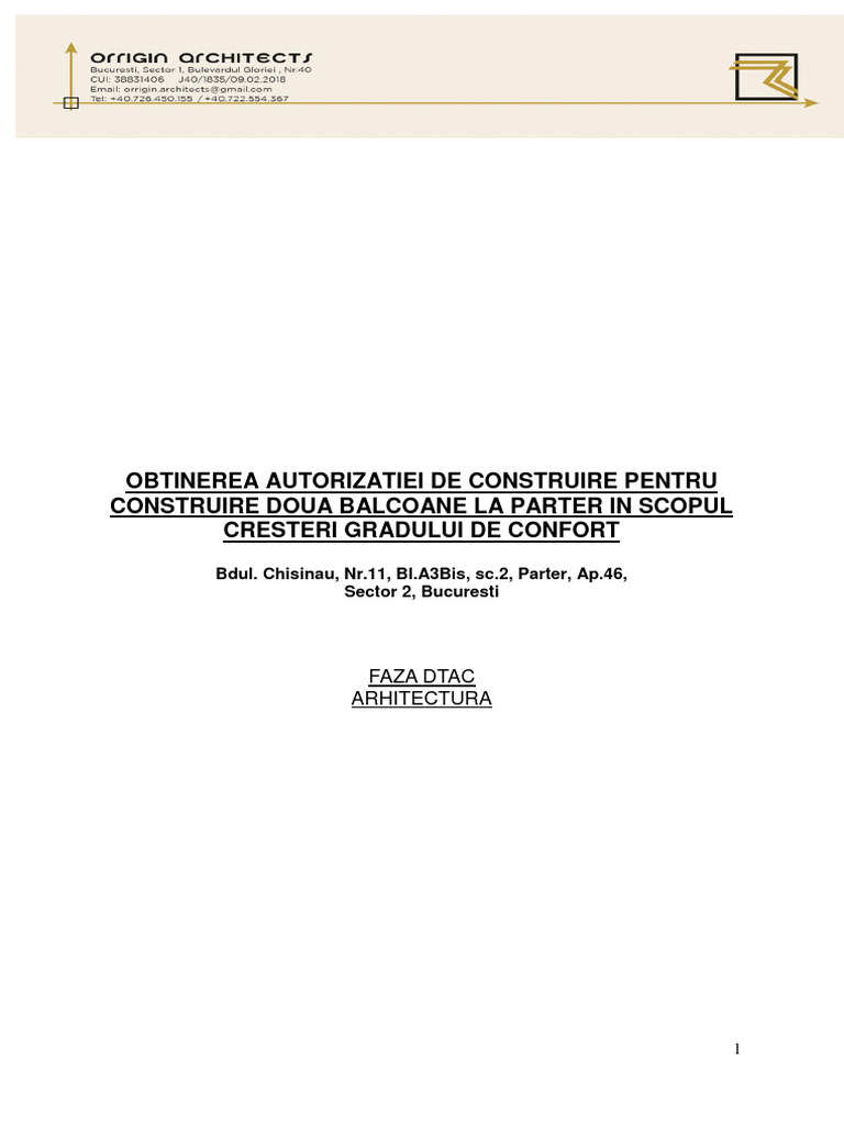 Memoriu-DTAC DTOE | PDF