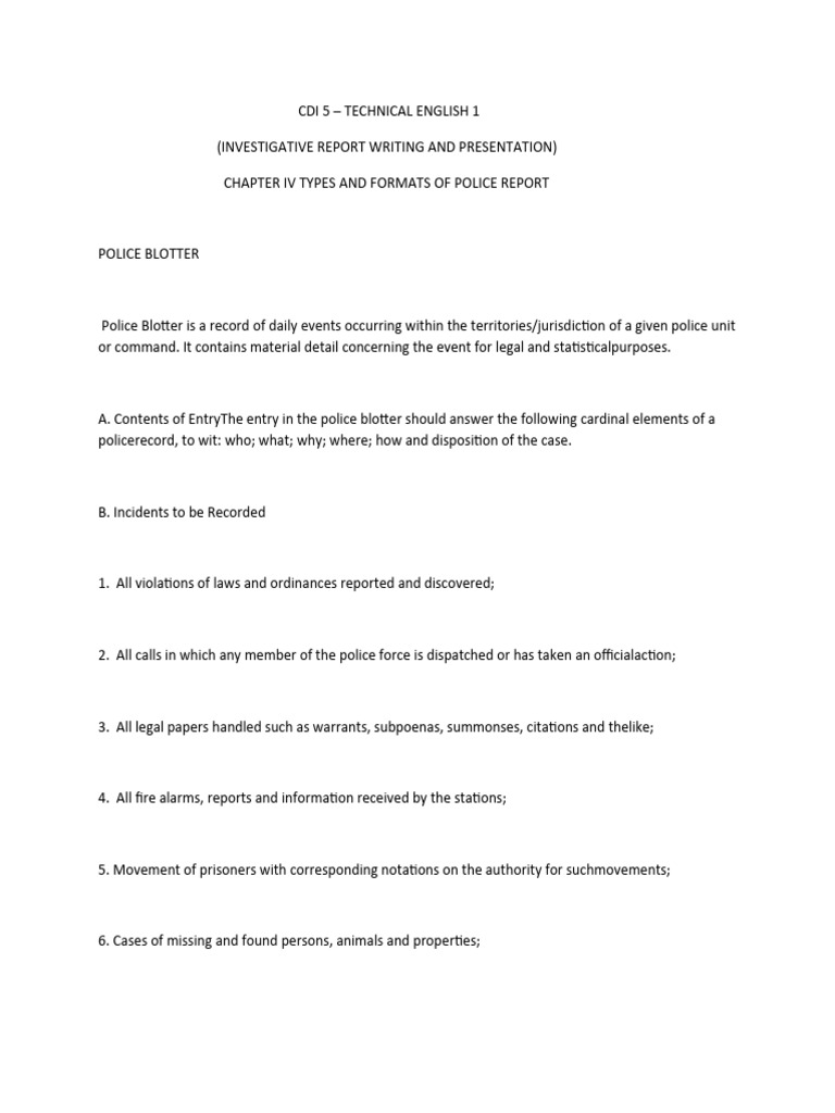 Cdi 5 Technic Wps Office | PDF | Classified Information | Police