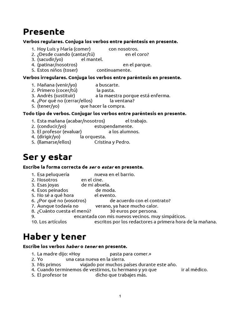 Verbos A2 CASTELLANO | PDF | Verbo | Morfología
