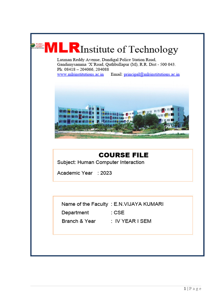 Course File Hci Updated | PDF