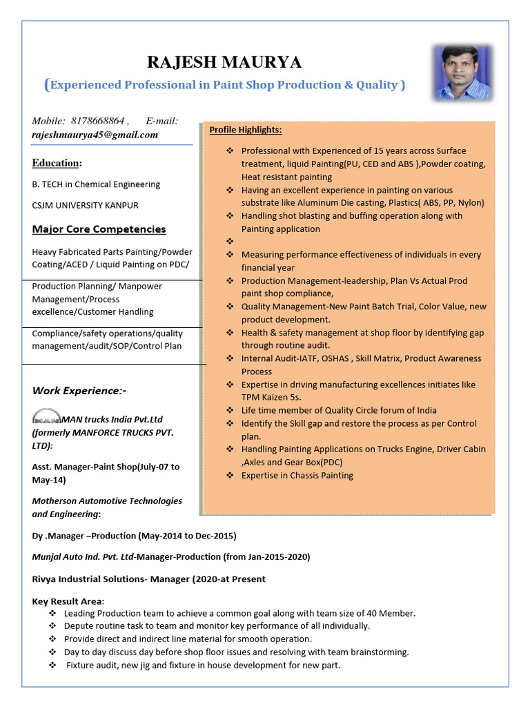 Rajesh CV | PDF | Business | Computers