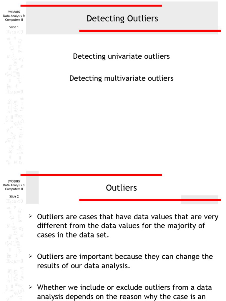Detecting Outliers | PDF Detecting Outliers | PDF