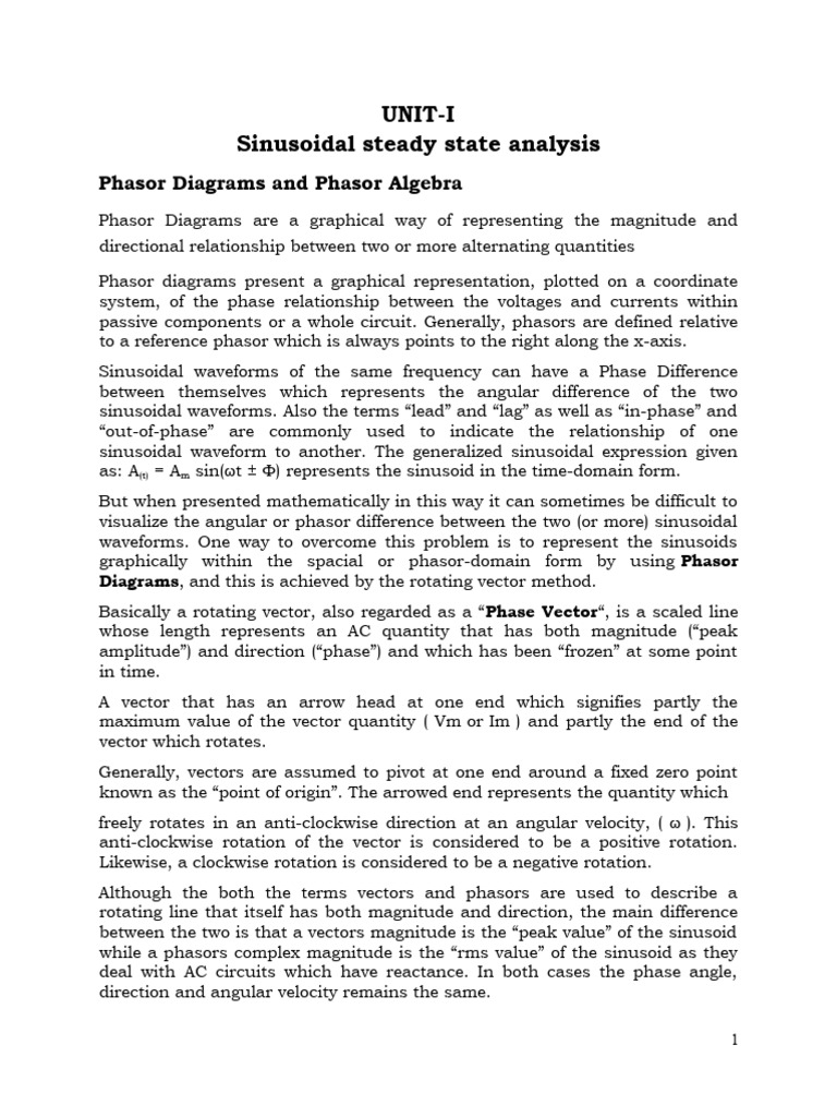 Eca Unit-1 Notes | PDF | Electrical Impedance | Inductor