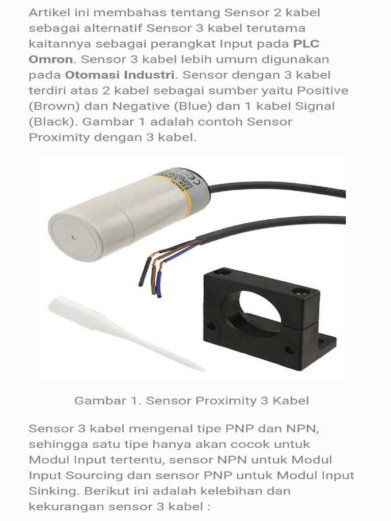 Jenis sensor dan penyambungan sensor pada PLC | PDF