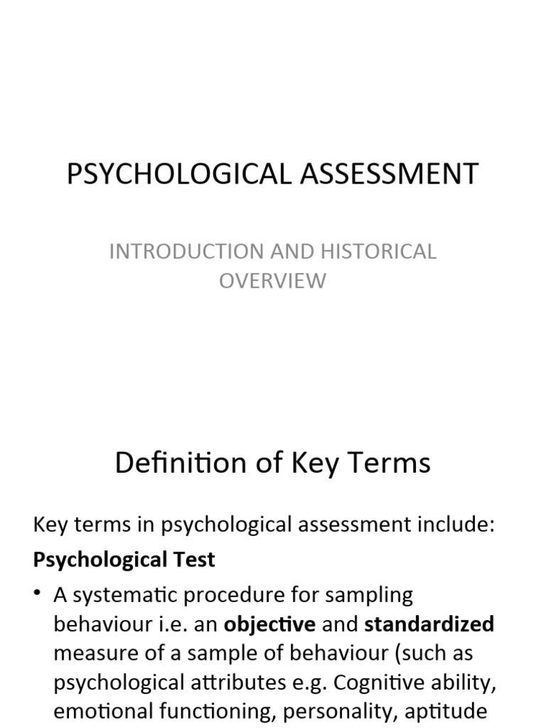 Psychological Assessment-Introduction | PDF | Psychology ...