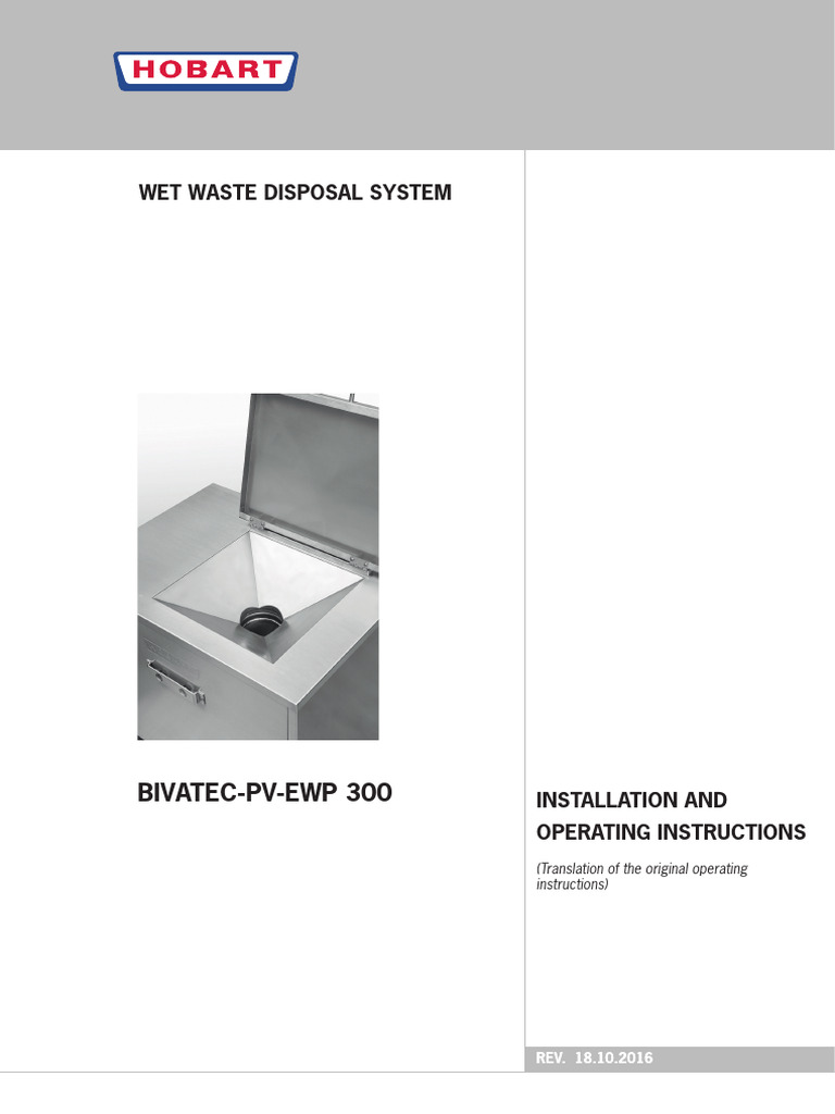 H Waste Op-Manual BIVATEC-PV-EWP300 en UK 1016 | PDF