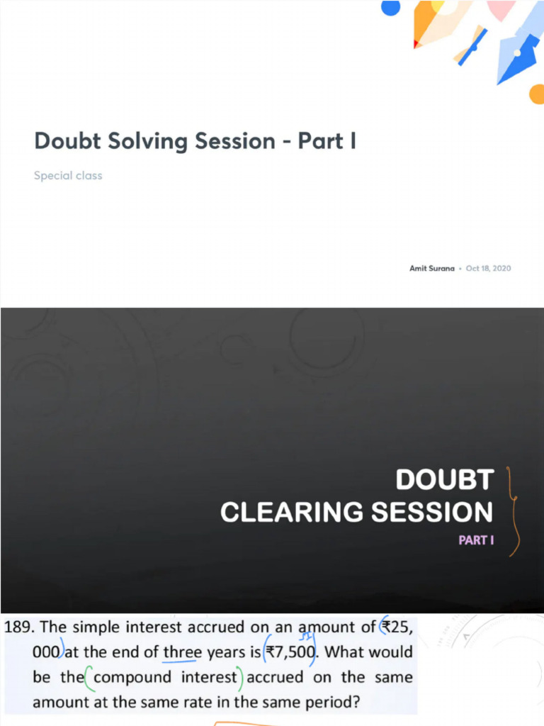 Doubt Solving Session Part I With Anno | PDF