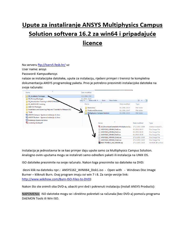 Upute Za Instaliranje ANSYS Multiphysics Campus | PDF