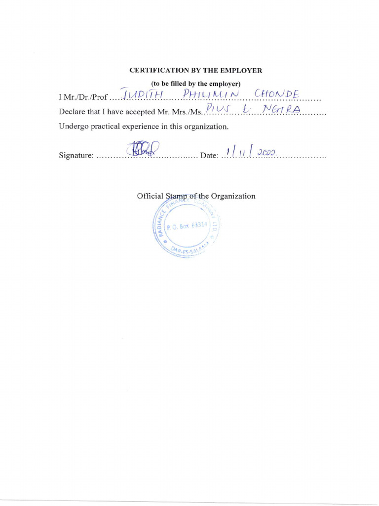 Employer Form | PDF