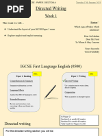 IGCSE Descriptive Writing Guide | PDF