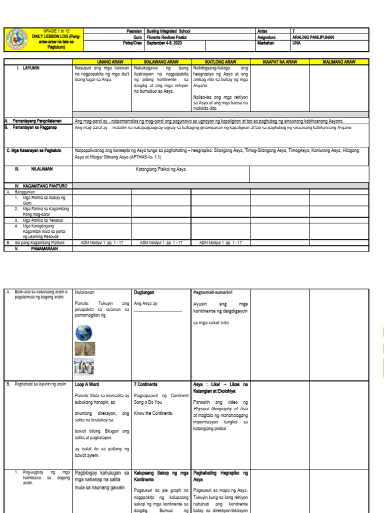 Ap 7 Quarter 1 Week 1 | PDF