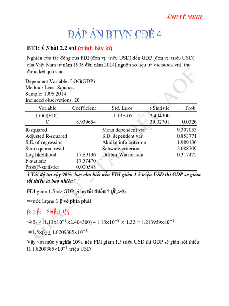 ĐÁP ÁN BTVN CĐỀ 4 | PDF