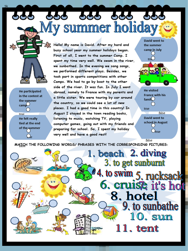My Summer Holiday Fun Activities Games - 9227 | PDF | Language Arts ...