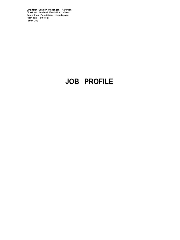 Modul Ajar DPK TJKT - Job Profile | PDF