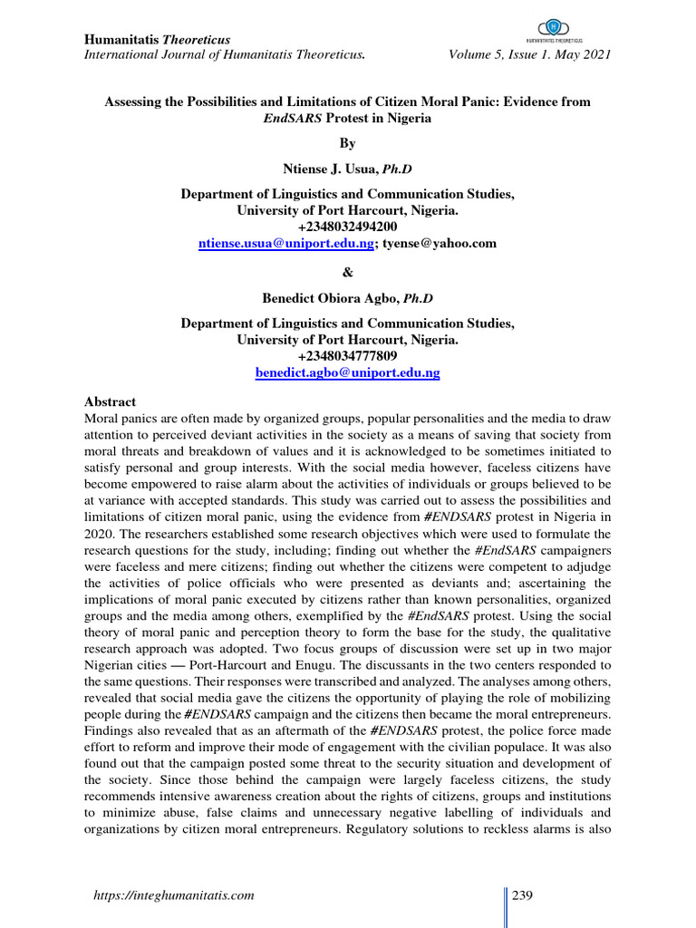 Assessing The Possibilities and Limitations of Citizen Moral Panic ...