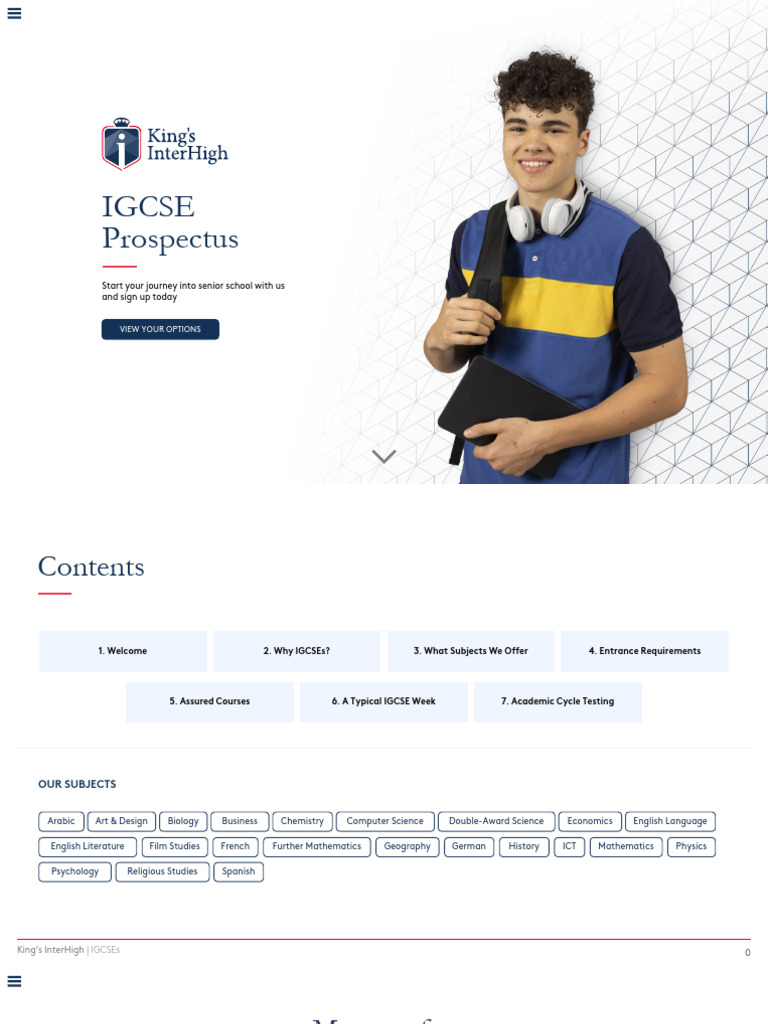 King's InterHigh - GCSE Subject Booklet 20232024 | PDF | Science ...