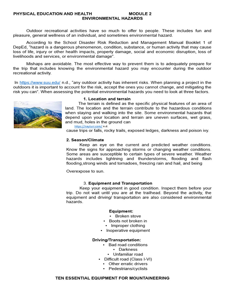 Physical Education and Health Module 2 | PDF