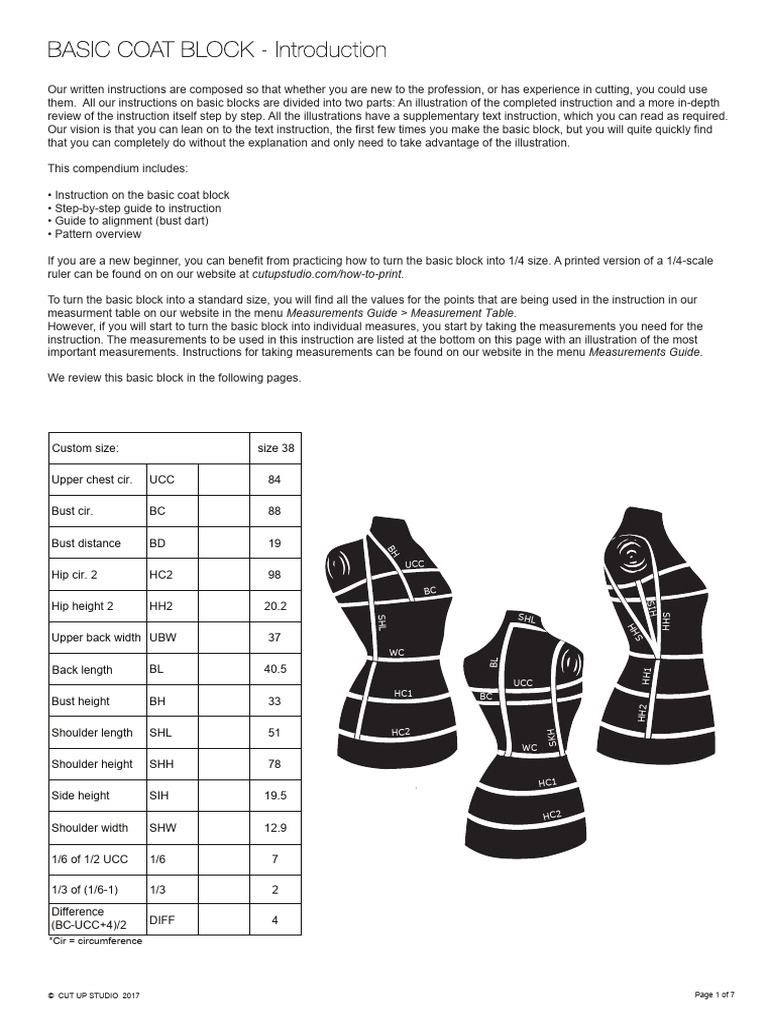Bacic Coat Block | PDF | Seam (Sewing)