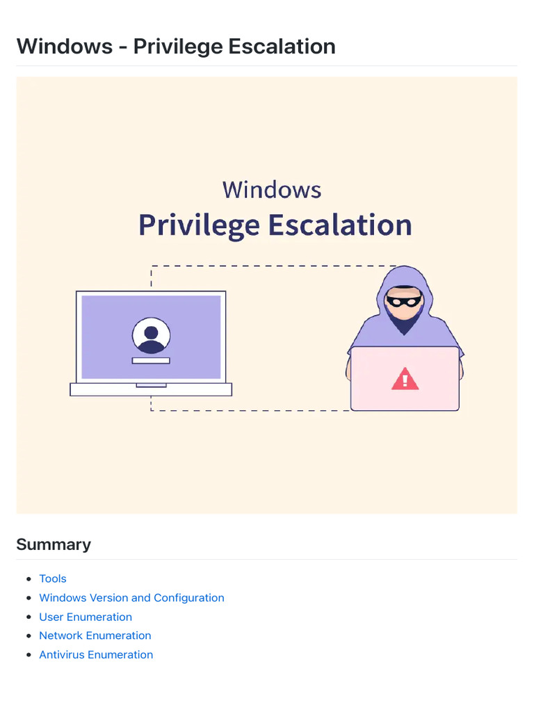 Windows - Privilege Escalation | PDF | Windows Registry | Microsoft Windows