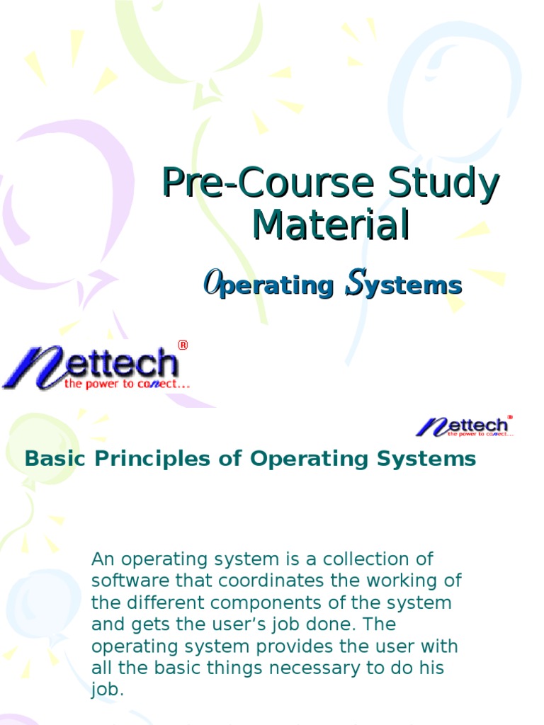 Pre-Course Study Material | Download Free PDF | Operating System ...