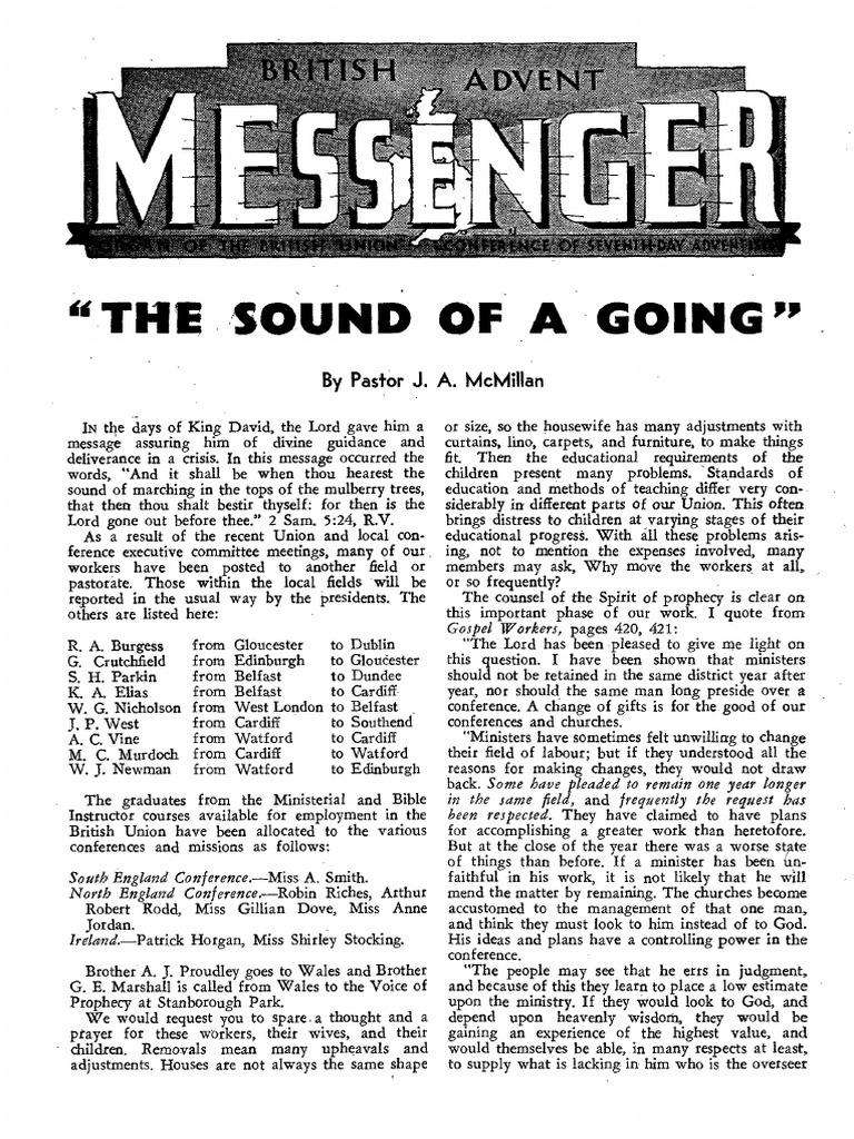British Advent Messenger - July 8, 1960 | PDF | Religion & Spirituality