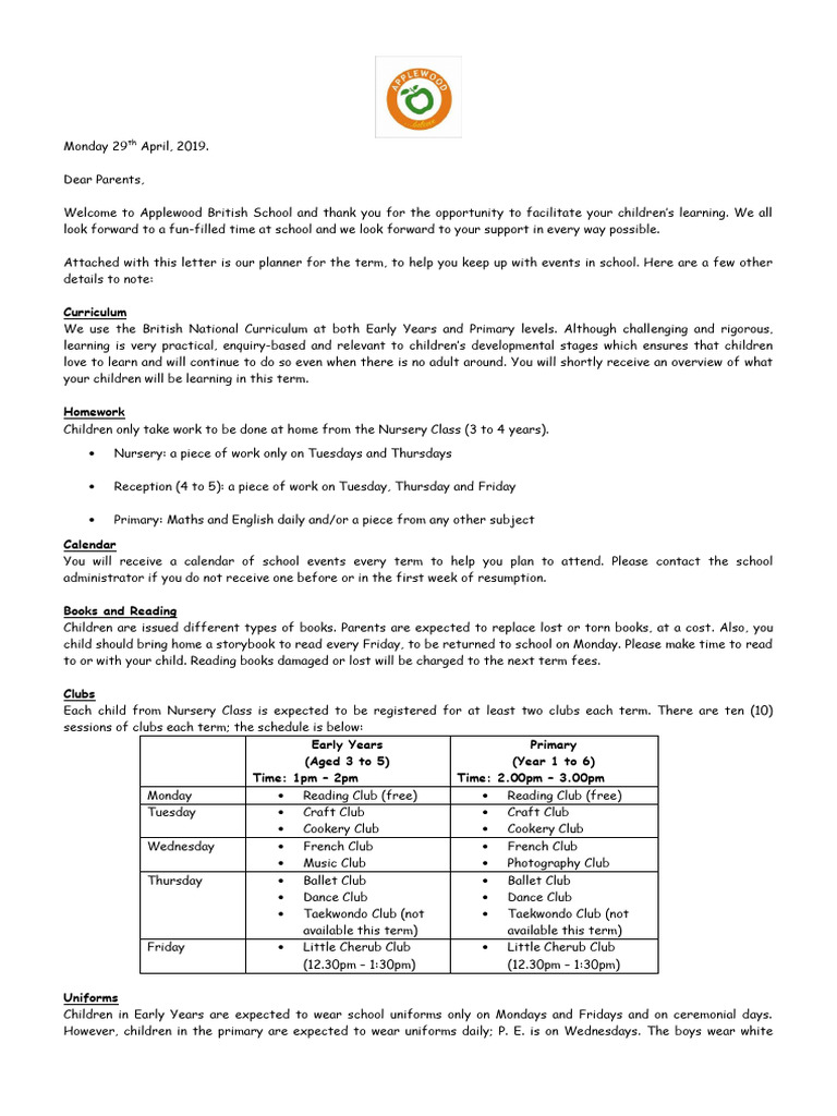Preschool Guidelines for Parents | PDF | Preschool