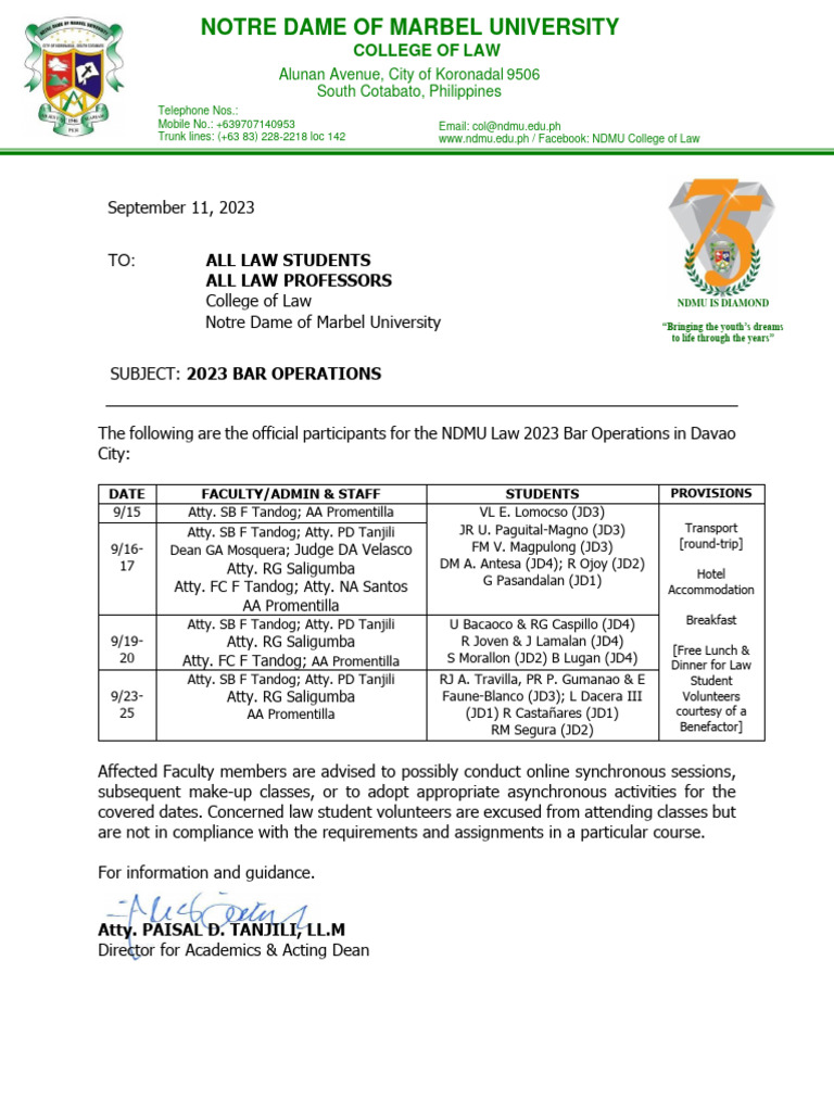 Memo - Bar Ops 1 | PDF