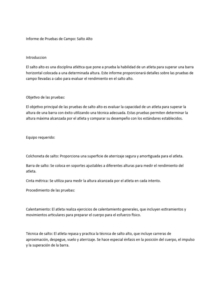 Informe de Prue-WPS Office | PDF | Deporte del atletismo